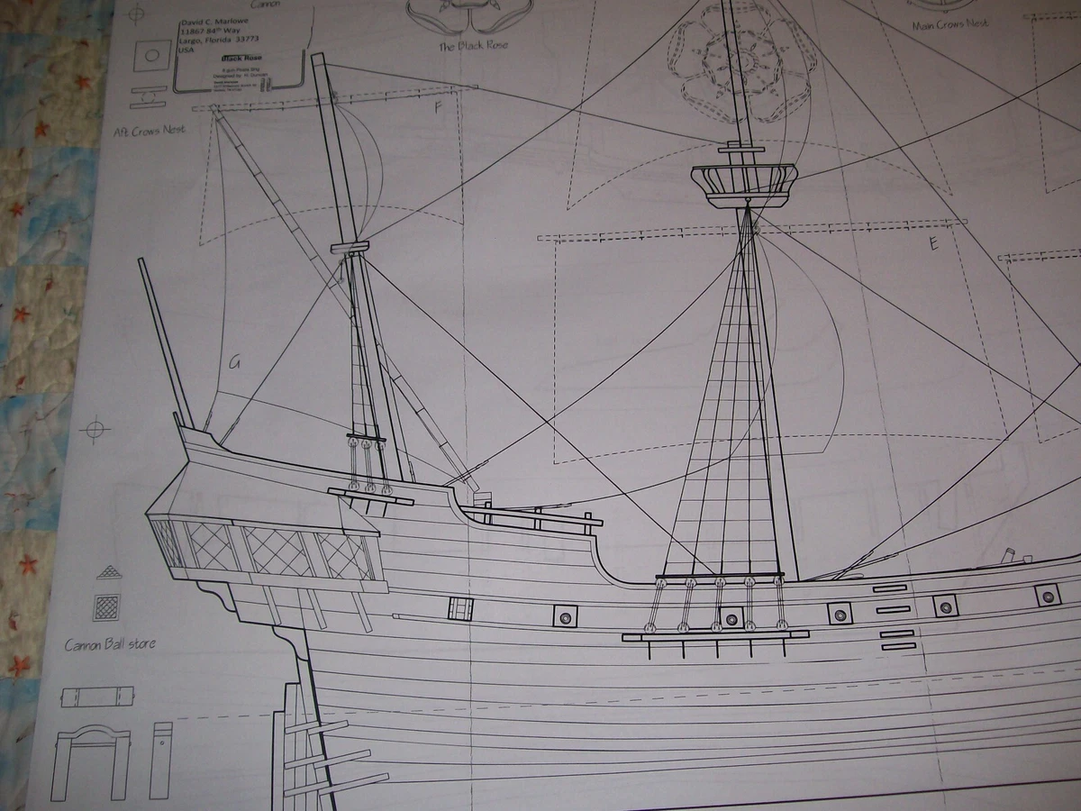Toy Pirate Ship Blueprints