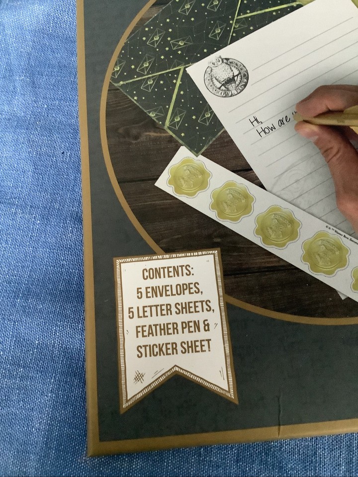 Harry Potter Notebook & Wand Pen + Letter Writing Set & Stationary Set ...