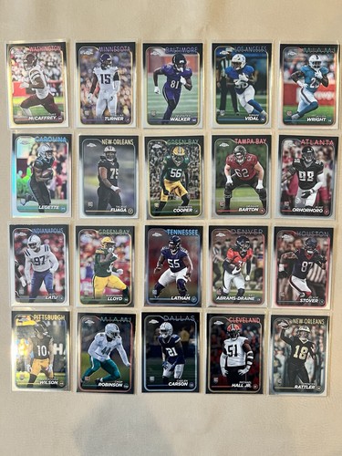 2024 Topps Chrome Football LOT OF 50 CARDS: Rookie Refractor X-Fractor ...