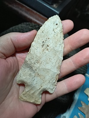 Authentic Missouri early Archaic Serrated Hardin Point Indian Arrowhead ...