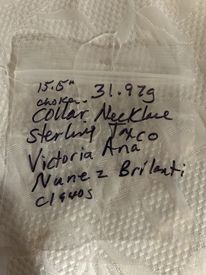 Vintage E40s Taxco Collar NECKLACE 15.5” Victoria Old Eagle Mark 31g ...