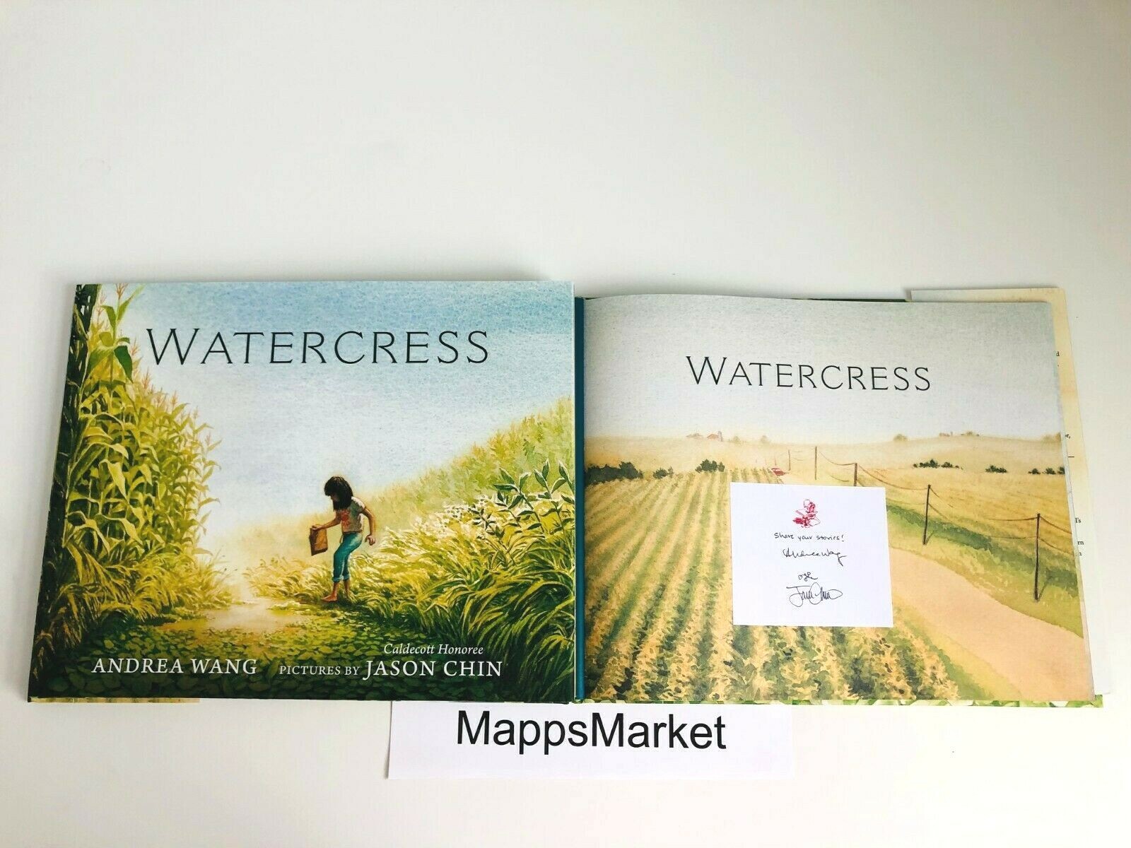 Watercress SIGNED by Andrea Wang & Jason Chin 1st EDITION Caldecott ...