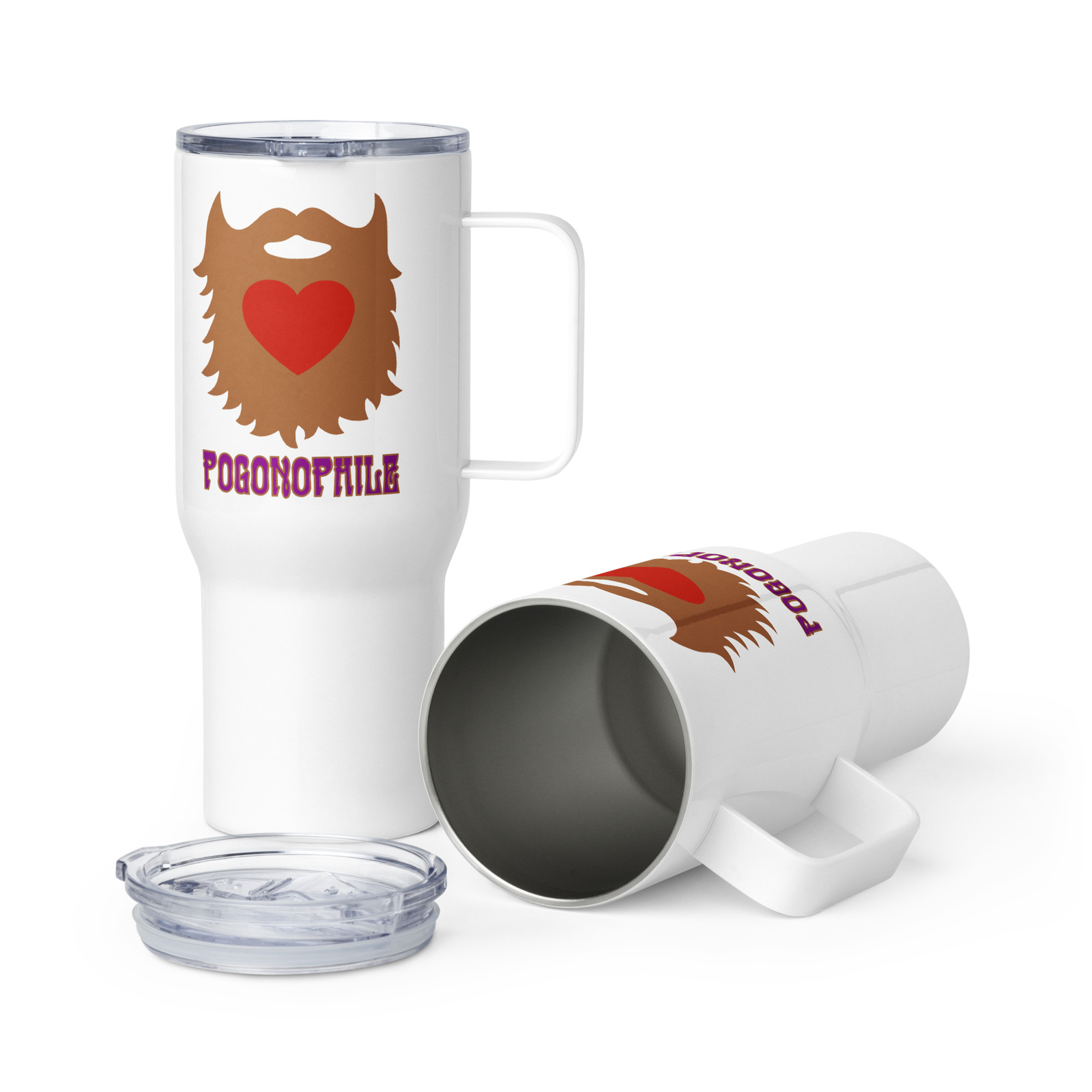 "Pogonophile" Travel mug Beard Lover Facial Hair Mustache Hirsute ...