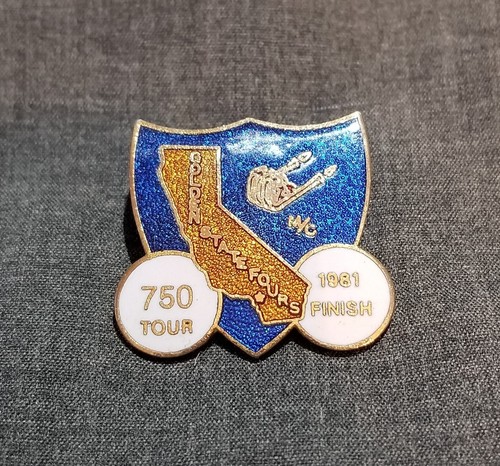 LMH PINBACK Pin 198 GOLDEN STATE FOURS Finisher MOTORCYCLE M/C Club 750 ...