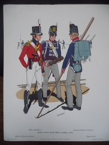 MILITARY UNIFORMS IN AMERICA N°283 MANDERS ROCKET SECTION ROYAL MARINE ...