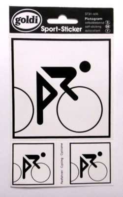 3x Adesivo Pubblicità Ciclismo Bici Ciclismo Pittogramma Hobby Tempo ...