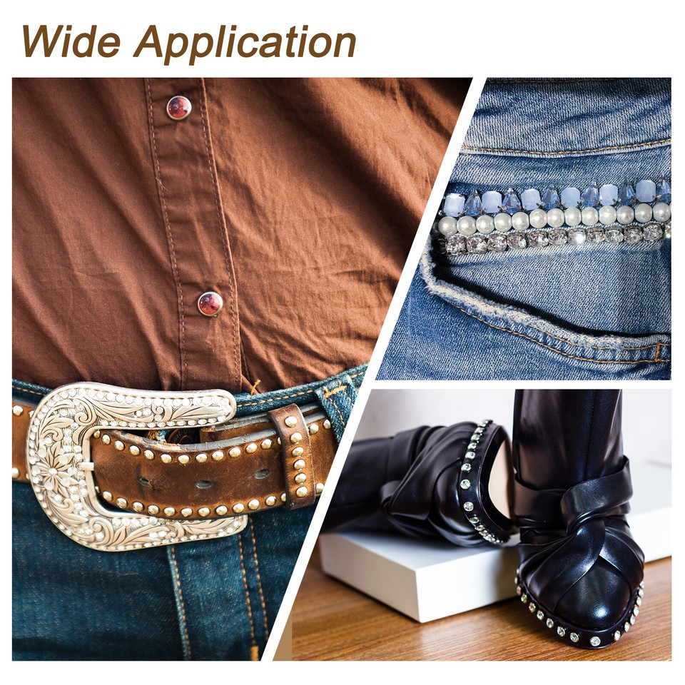 60 Sets Rhinestone Rivets, 10mm Crystal Rivets Leather Rivets, Pink | eBay