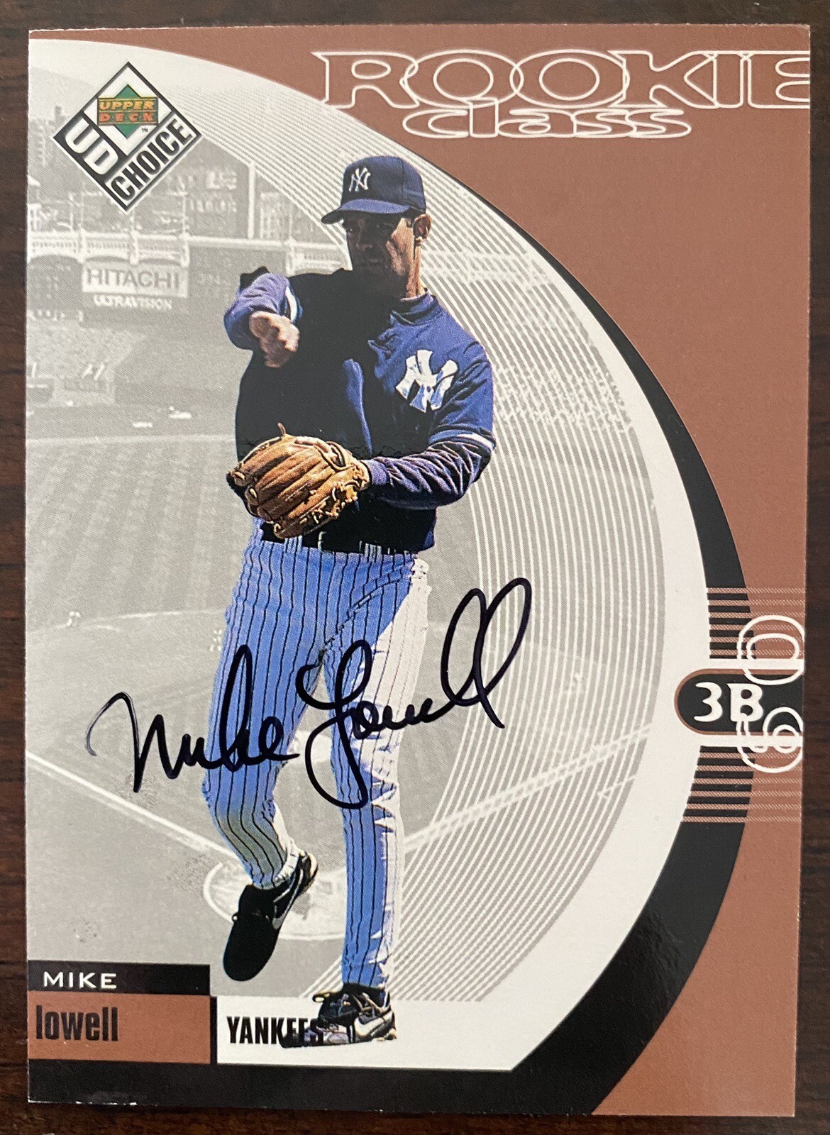 Mike Lowell Auto Signed 1999 Upper Deck #23 UD Choice Rookie Class ...