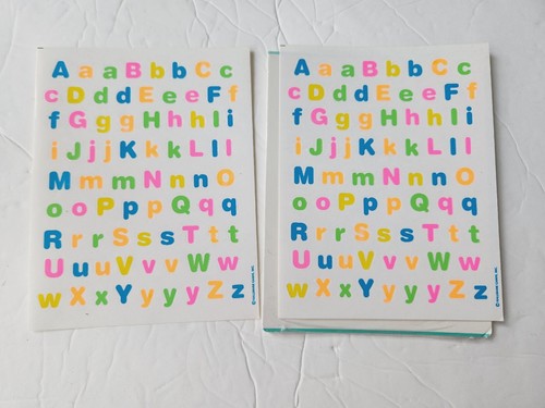 Vintage Hallmark Sticker 2 Sheet Neon Alphabet Letters 1980s on ...