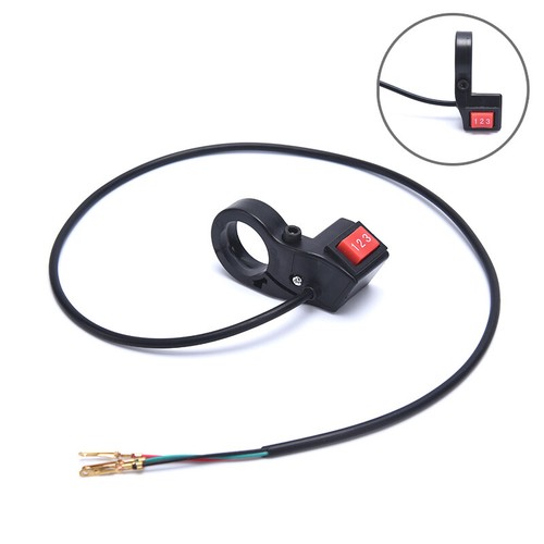 Electric Bicycle Accessory 3 Gears Switch Button Line For E-bike Motor ...