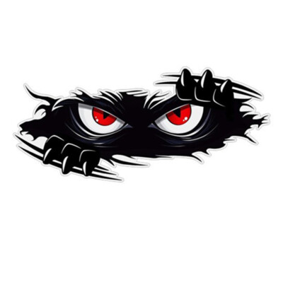 Monster Evil Eyes Car Helmet Sticker Decal Funny DIY Decoration ...