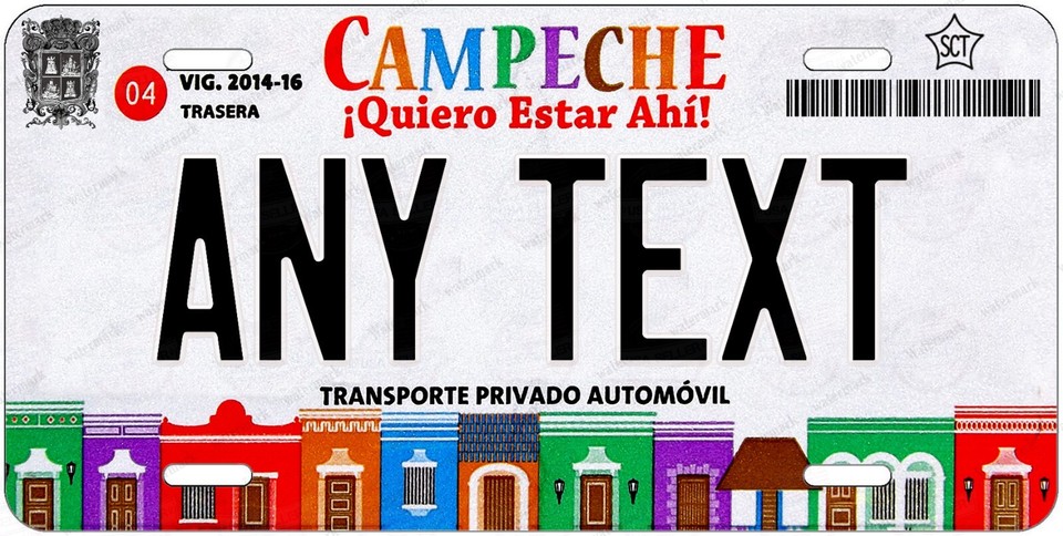 Any Mexico States Custom License Plate Personalized Novelty Auto Car ...