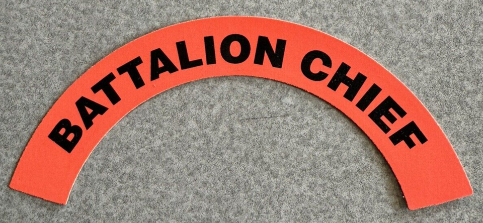 Reflective Helmet Crescents Set of BATTALION CHIEF Crescent | eBay