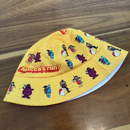 McDonald's AU 2025 Macca's Run Squad Down Under Bucket Hat NEW - YELLOW ...