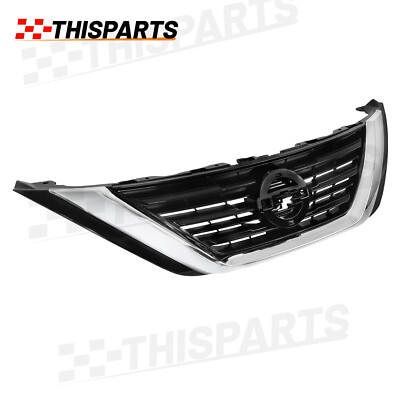 Front Bumper Hood Grille Grill w/Chrome Molding Trim For 2016-2018 ...