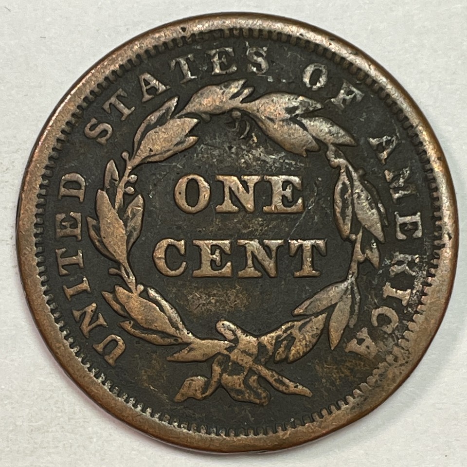 1841 Braided Hair Large Cent Extremely Fine XF Coin, Damage #18518 | eBay