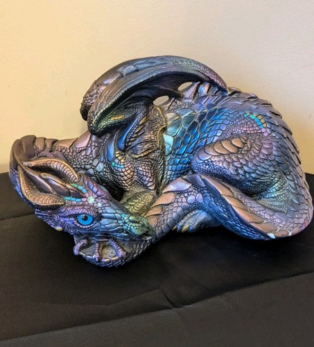Windstone Editions large Mother Dragon PENA 1985 Retired Color Peacock ...