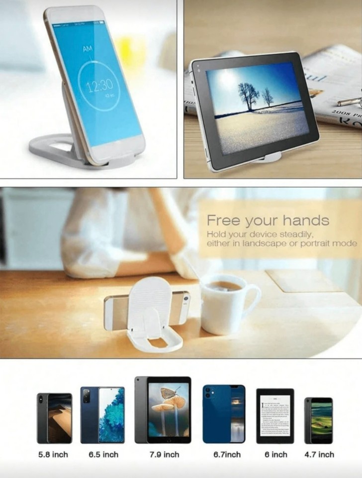 1pc Portable Simple Folding Desktop Phone And Tablet Leisure Stand ...