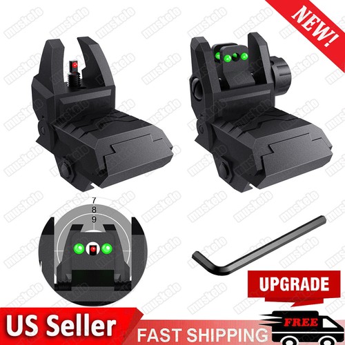 NEW!! Back Flip Up Sight Front and Rear Tactical Sights For Mount 20mm ...