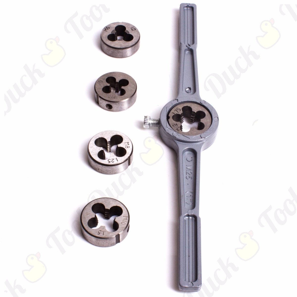 HEAVY DUTY 6Pc ALLOY STEEL METRIC DIE SET + HOLDER M6/7/M8/M10/M12 ...