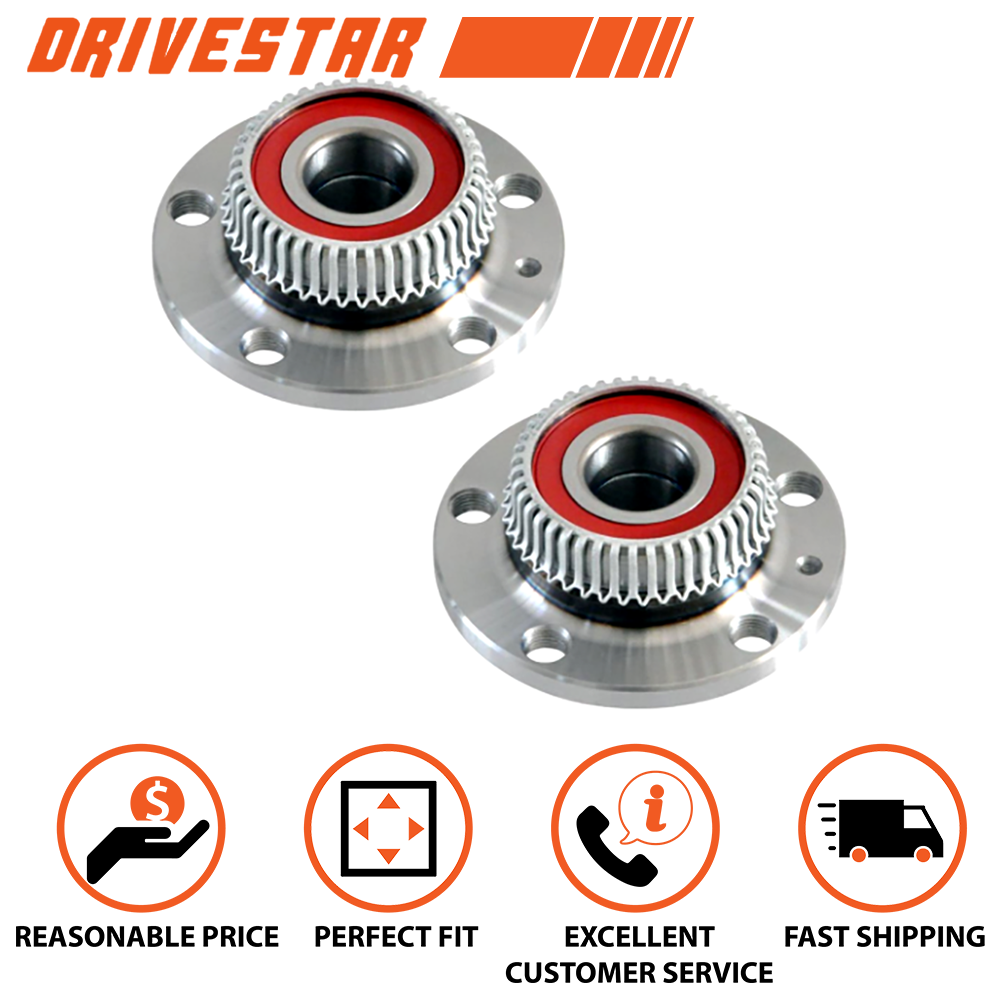 Pair:2 Rear Wheel Bearings & Hubs For 2000-2005 VW Golf Jetta Audi TT ...