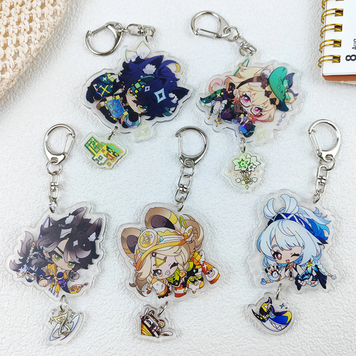Genshin impact Emilie Sethos Mualani Kachina Kinich Acrylic Keychain ...