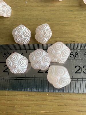 Pink Fossil Swirl Shank 6 Buttons 10mm | eBay