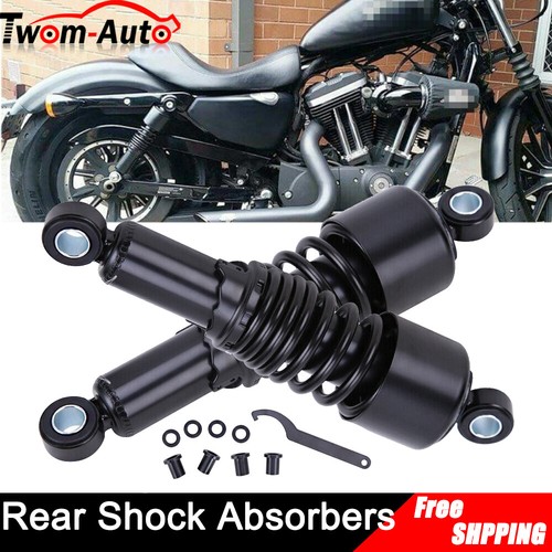 Pair 10.5'' 267mm Black Rear Shocks Absorber For Harley Sportster 883 ...