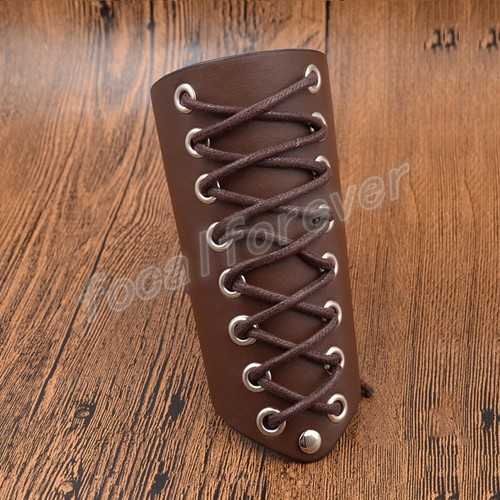 Leather Cosplay Arm Protective Bracer Bracelet Cuff Archery Arm Guard ...