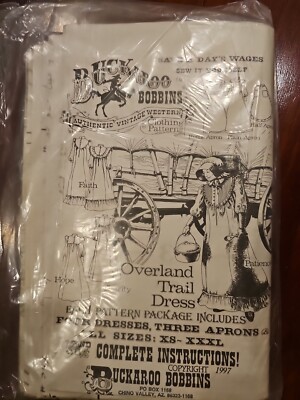 1997 Buckaroo Bobbins Overland Trail Dress Patterns - 4 Dresses & 3 ...