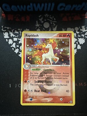Rapidash 13/112 EX Fire Red Leaf Green Holo Rare Pokemon Card Light ...