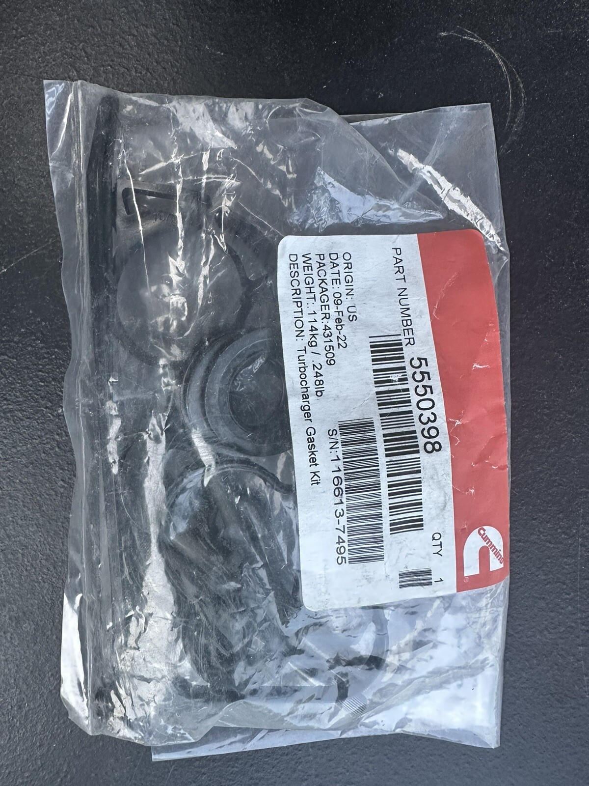 5550398 Holset Cummins VGT Turbo Actuator Gasket Install Kit missing ...