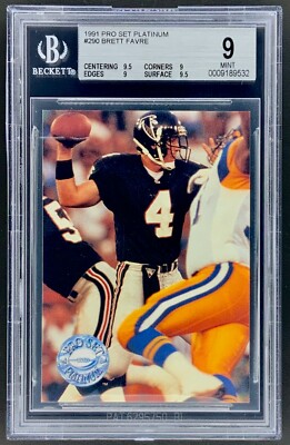 1991 Pro Set Platinum #290 Brett Favre RC - BGS 9 - Rookie Card | eBay