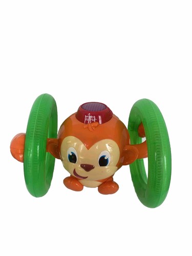 Bright Starts Roll & Glow Monkey Baby Toddler Toy w/ Lights & Melodies ...