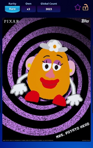 Topps Disney Collect Digital Pixar Pop Zone MRS. POTATO HEAD Violet ...