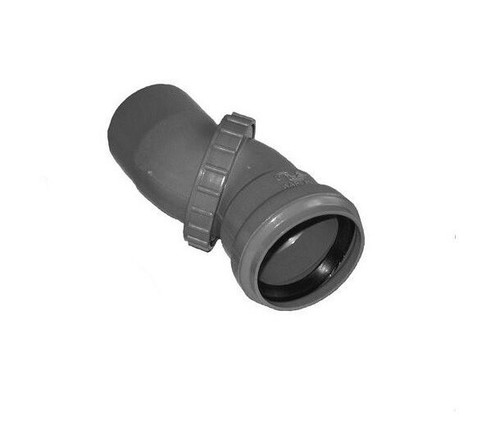 50mm Adjustable Water Waste Pipe Bend 0 - 90 Degrees UPVC Push Fit ...