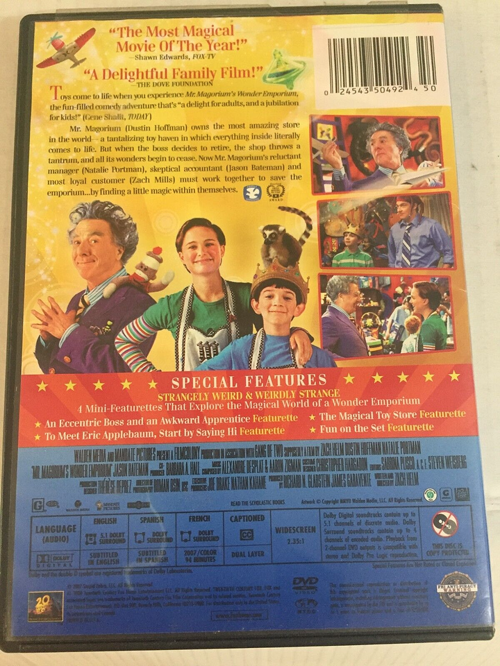 Mr. Magorium's Wonder Emporium DVD /WS/ Ships Same Day With Tracking ...