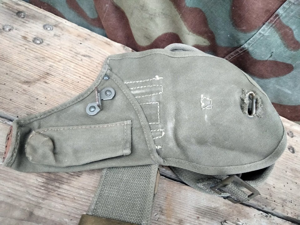 Original italian army P37 british belt & M34 holster & lanyard post ww2 ...