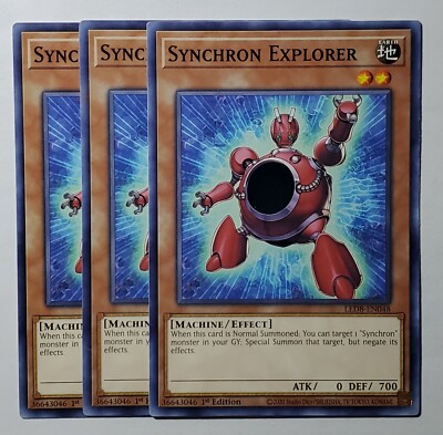 Yugioh x3 Synchron Explorer LED8-EN048 Common 1st Edition New | eBay