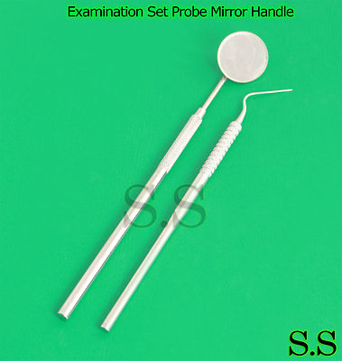 Dentist Basic Student Examination Set Periodontal Probe+Mouth Mirror ...