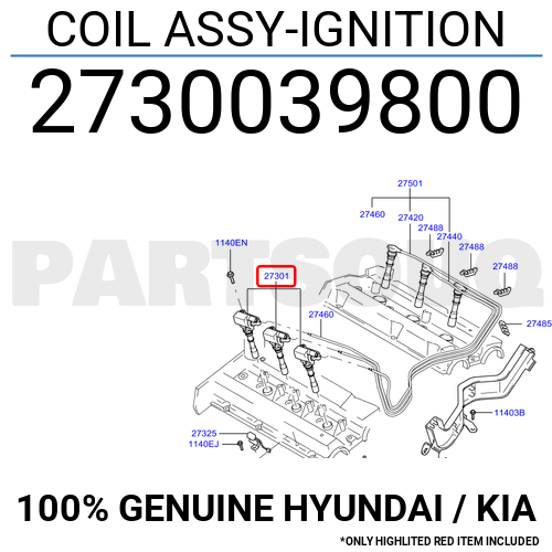 2730039800 Genuine Hyundai / KIA COIL ASSY-IGNITION | eBay