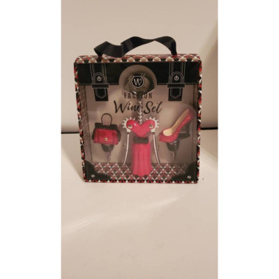 Wild Eye Designs 3 Pc Wine Gift Set Red Dress Cork Screw Shoe Purse ...