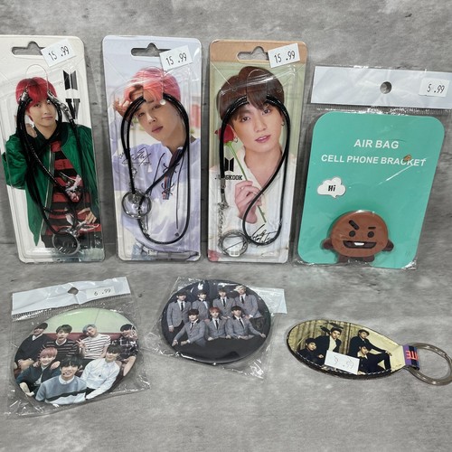 BTS Merch Bundle Suga Bangtan Boys Ring Key Chain Phone Bracket New | eBay