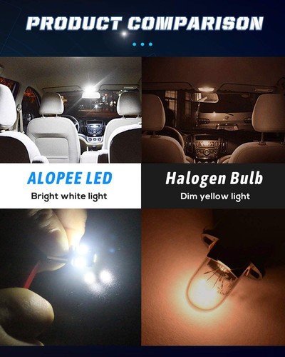 20 Pack 1445 Led Bulb White 1820 Bulb DC 12V for BA9S 1815 1816 1893 ...