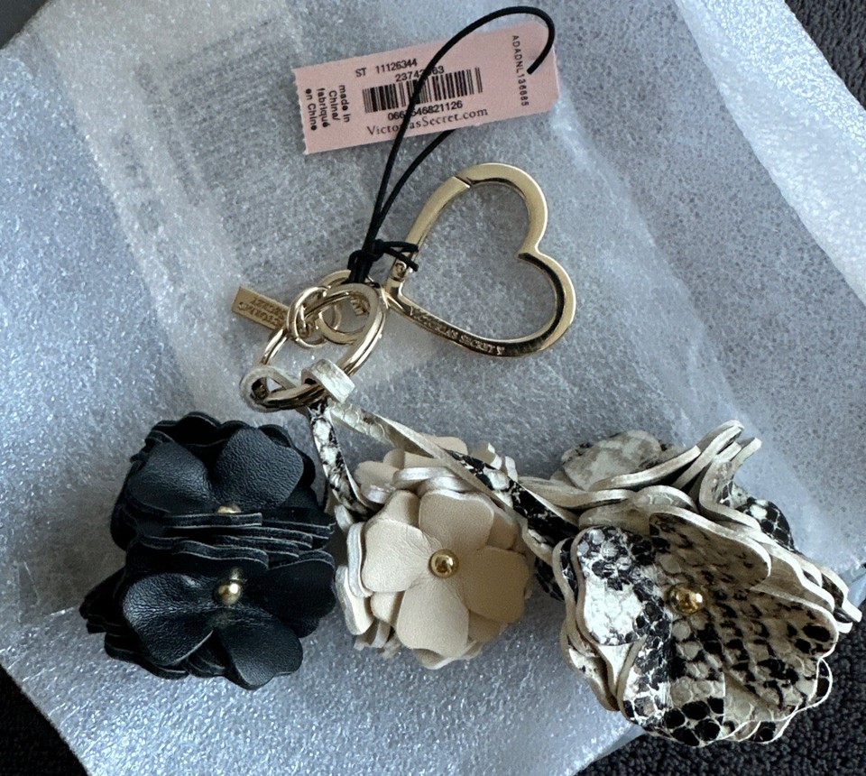 BNWT Victorias Secret Flowers Key Chain ring /Bag Charm+ gift bag | eBay UK