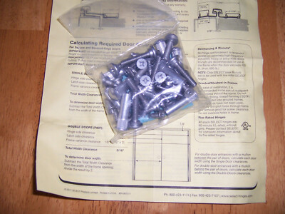 Select Products Select-Hinges MS191041CLSD Hardware Kit for model SL57 ...