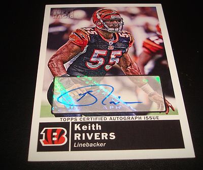 Keith Rivers Bengals USC Bills 2010 Topps Magic Certified Autograph JG ...