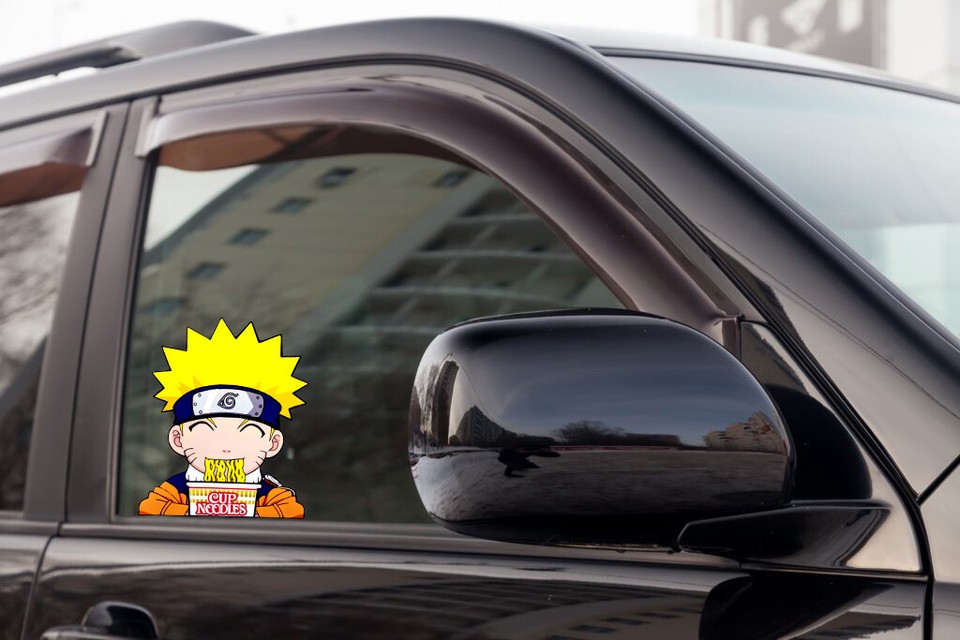 Naruto Peeker Peeking Window Vinyl Decal Anime Sticker Noodle Manga JDM ...