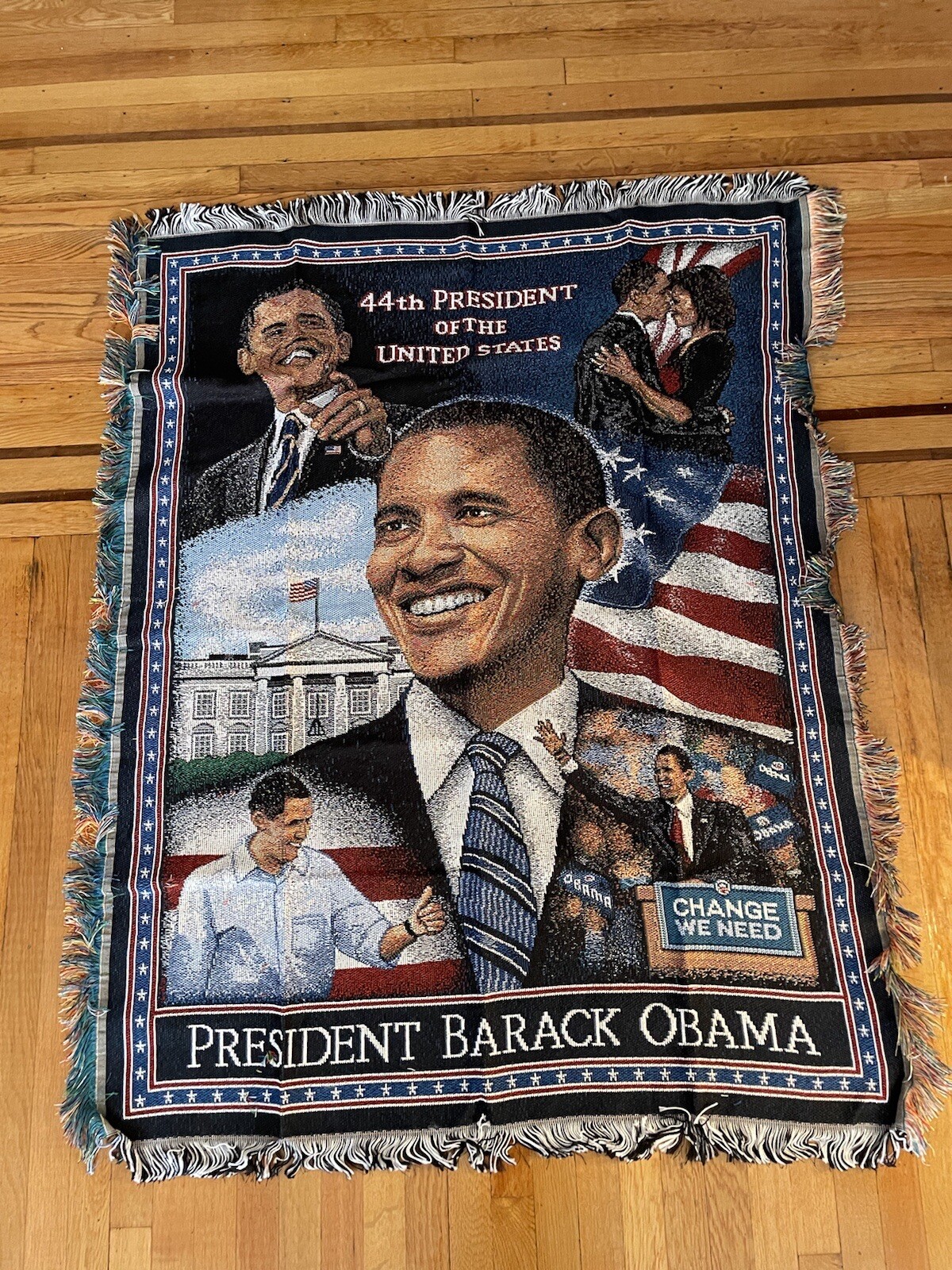President Barack Obama Woven Tapestry Throw Blanket 59" x 47" - North ...