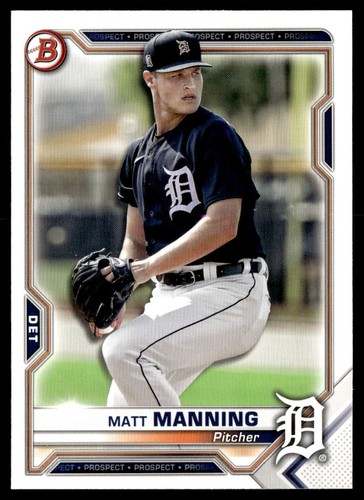 2021 Bowman Prospects Baseball Matt Manning BP-111 Detroit Tigers | eBay